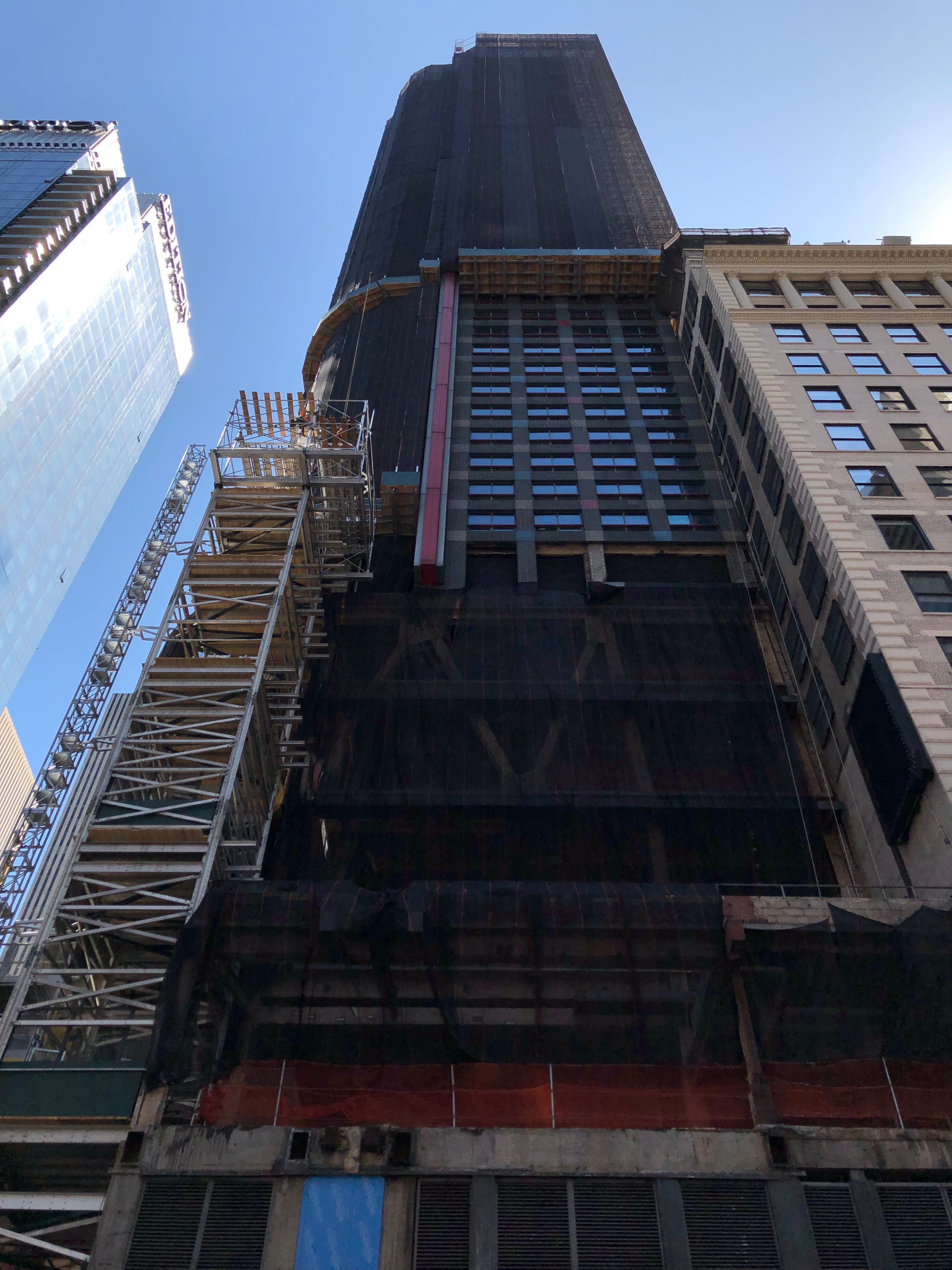 Black Construction Netting Shrouds 1568 Broadway for Imminent ...