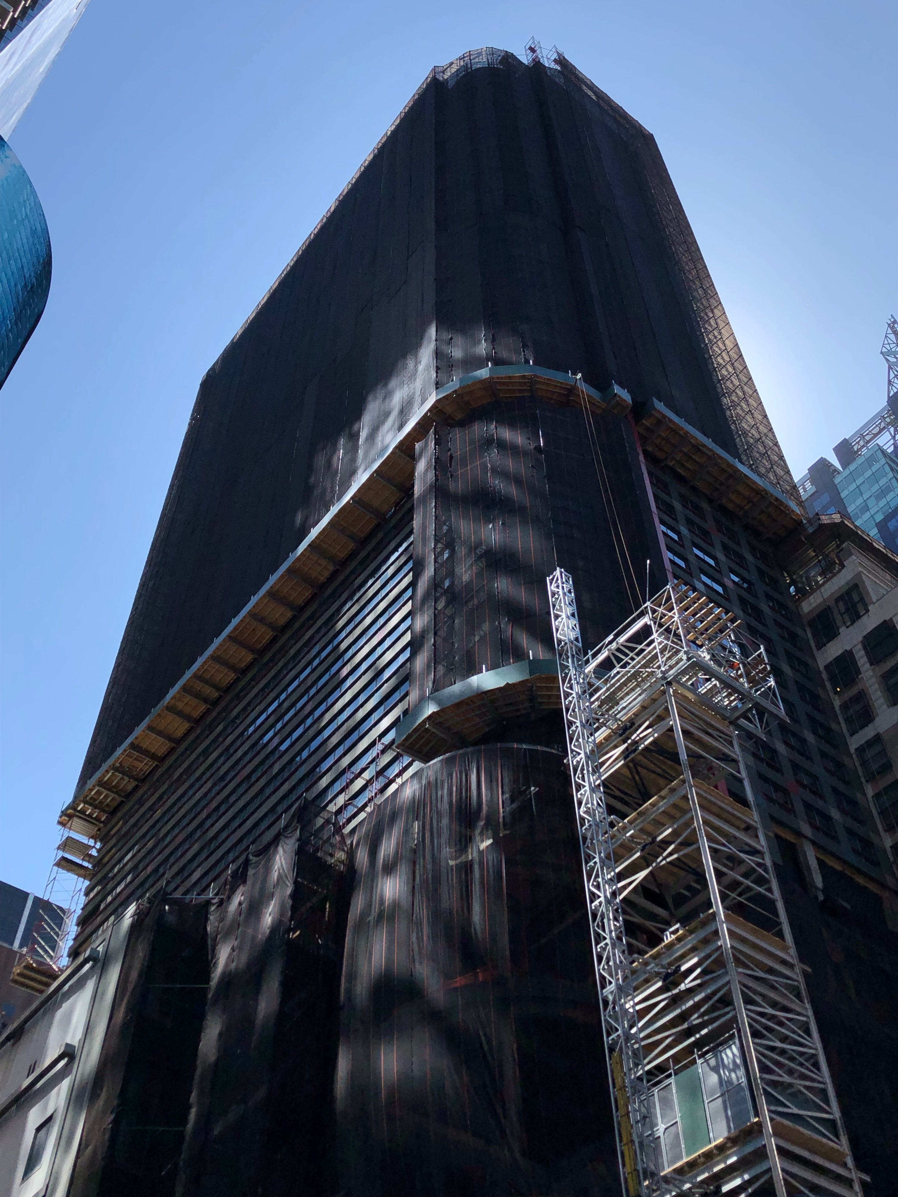 Black Construction Netting Shrouds 1568 Broadway for Imminent ...